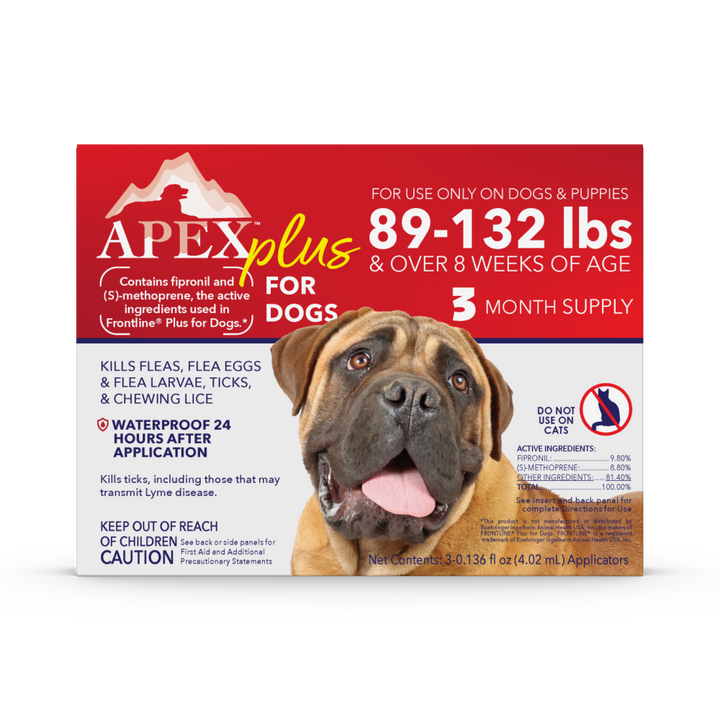 Apex™ Plus for Dogs 89-132 lbs (3 Count) – Apex Animal Health